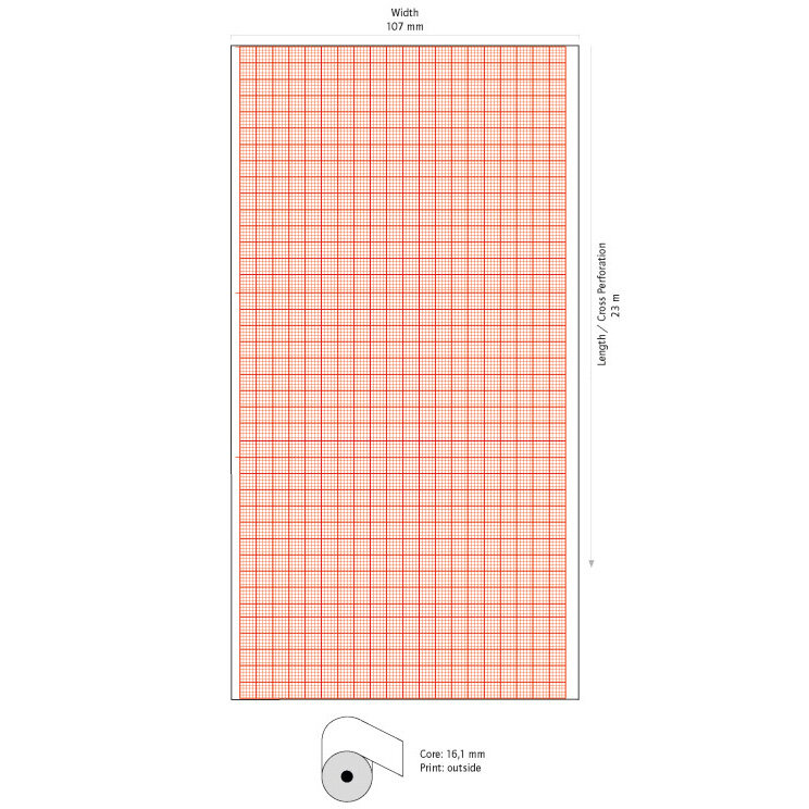 Diagramm Halbach EKG-Papier für Lifepak 12/ 15